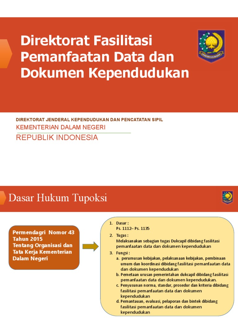 Pemanfaatan Data Kependudukan Dukcapil | PDF