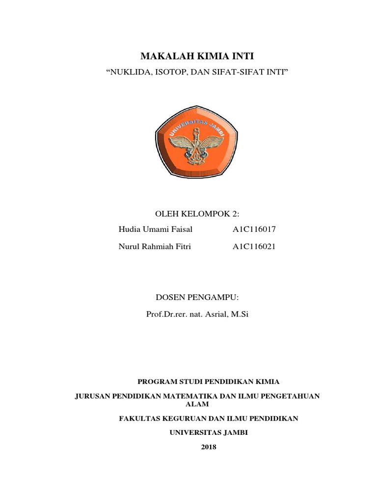 Makalah Nuklida, Isotop Dan Sifat-Sifat Inti-2 | PDF | Sains & Matematika