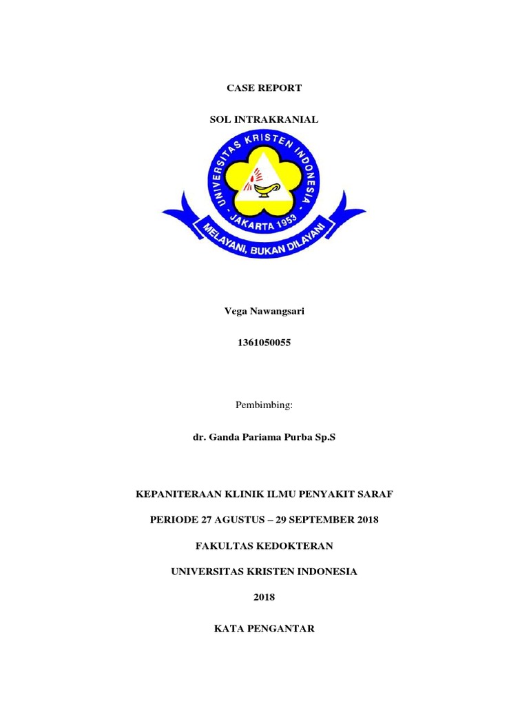 Laporan Kasus SOL Intrakranial | PDF | Kesehatan Holistik | Sains ...