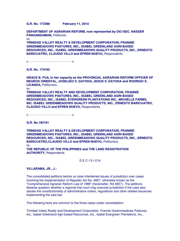 Agrarian Cases | PDF | Lawsuit | Jurisdiction