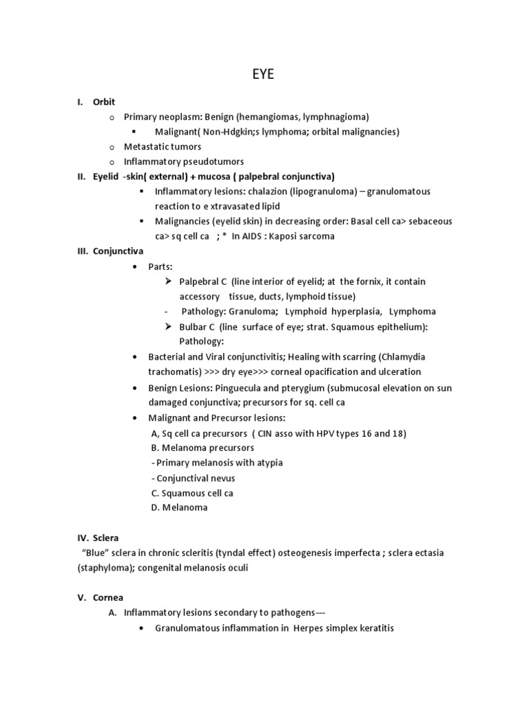 Handout EYE | PDF | Retina | Glaucoma