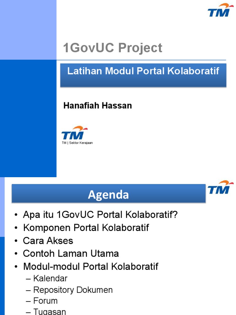 Latihan Portal Kolaboratif 1GovUC Untuk Pengguna v1.2 PDF | PDF