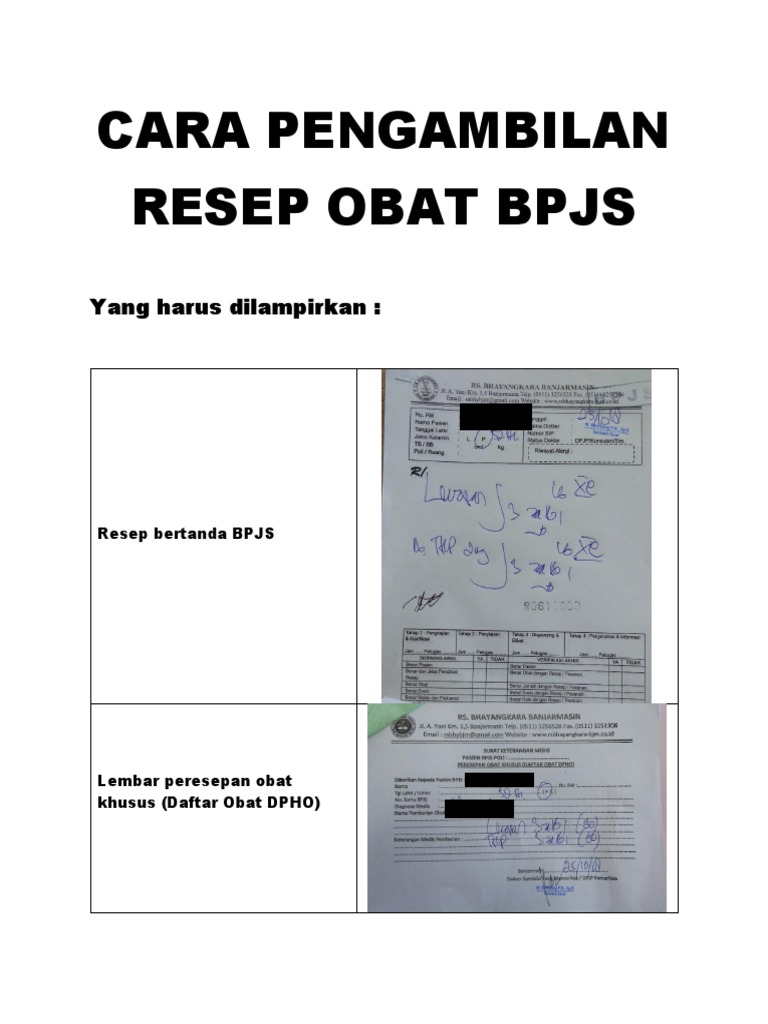 Cara Pengambilan Resep Obat Bpjs | PDF
