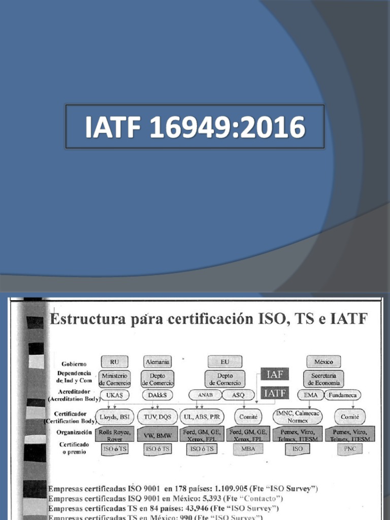 IATF 16949:2016 y su Enfoque Holístico | PDF | Calidad (comercial ...