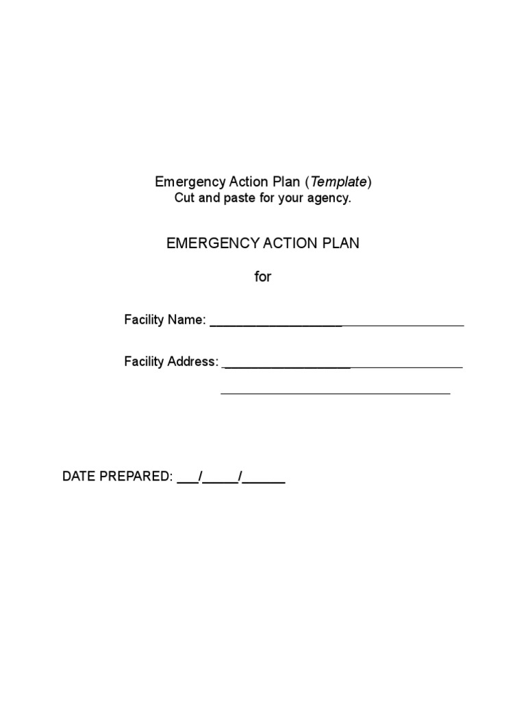 Emergency Action Plan - Sample Plan | PDF | Emergency | Tropical Cyclones