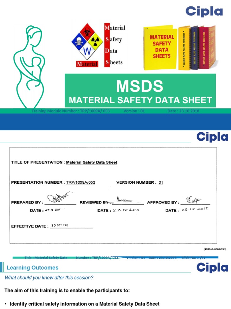 Material Safety Data Sheet (MSDS) | PDF | Biodegradation | Toxicity
