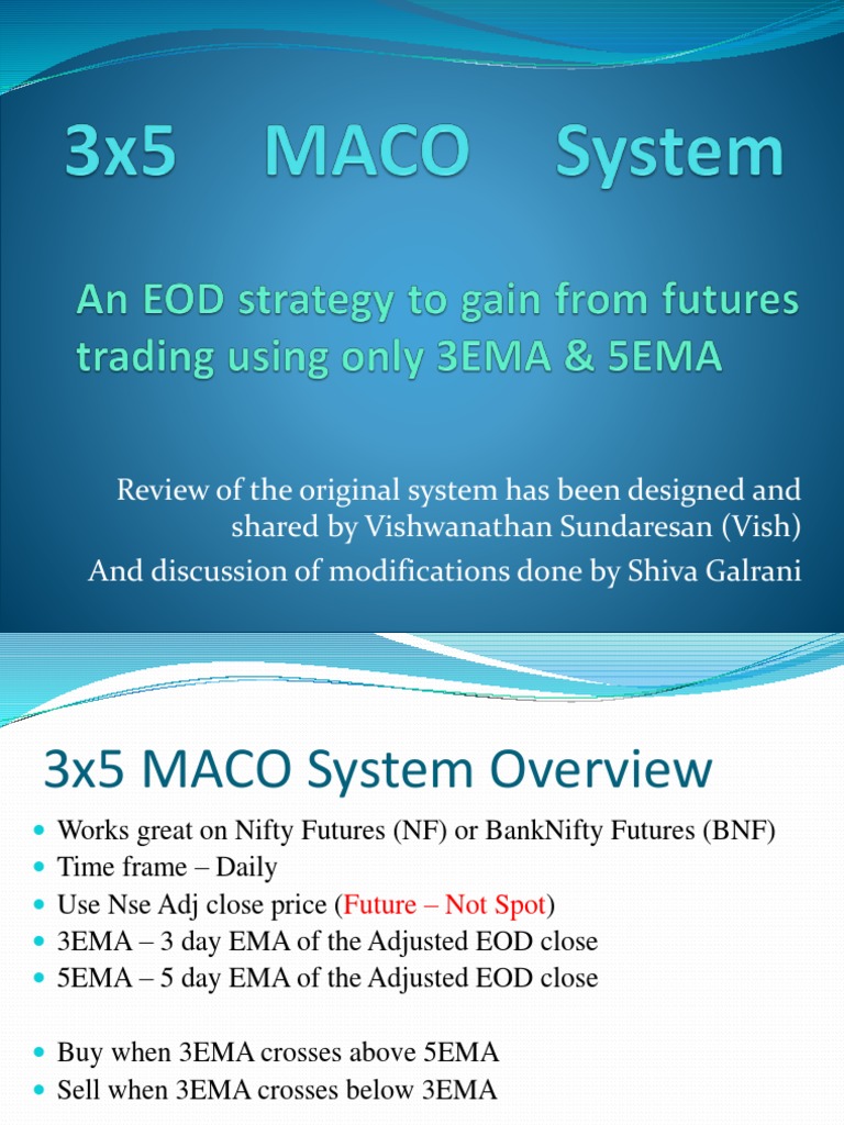 3x5 Maco System | PDF | Day Trading | Order (Exchange)