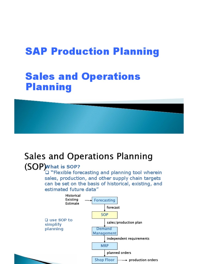 Sap PP Sop | PDF | Personal Computers | Logistics
