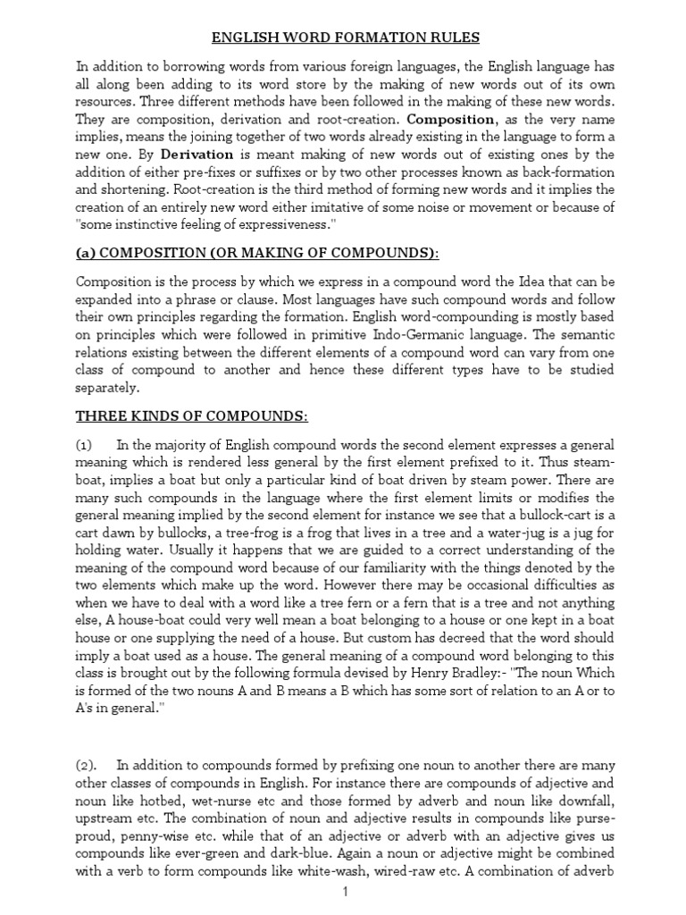 Word-Making in English | PDF | English Language | Verb