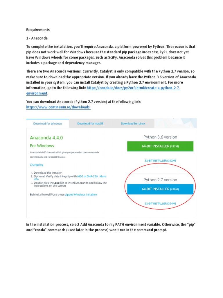 Catalyst Windows Instructions | PDF | Python (Programming Language) | Microsoft Windows