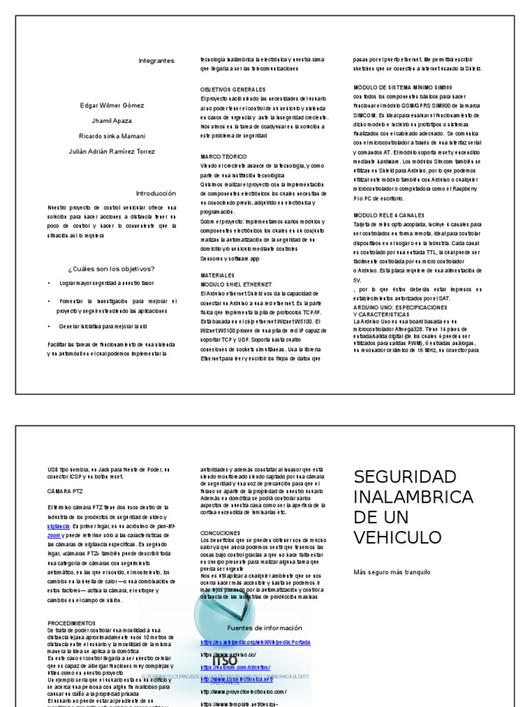 Triptico Fin | PDF | Arduino | Tecnología de información y comunicaciones