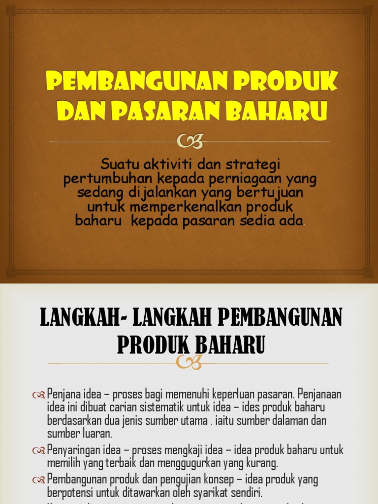 Pembangunan Produk Dan Pasaran Baharu | PDF
