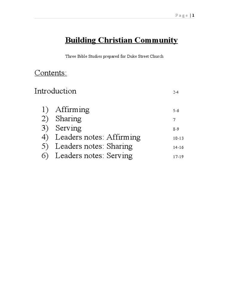 Building Christian Community | PDF | Abrahamic Religions | Paul The Apostle