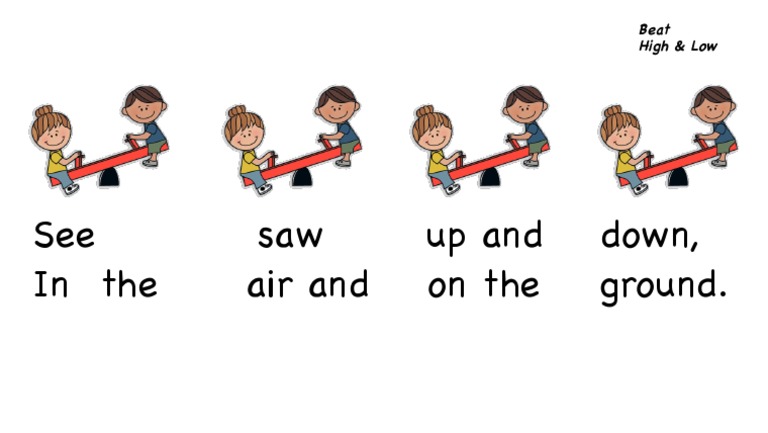 See Saw Up and Down, in The Air and On The Ground | PDF