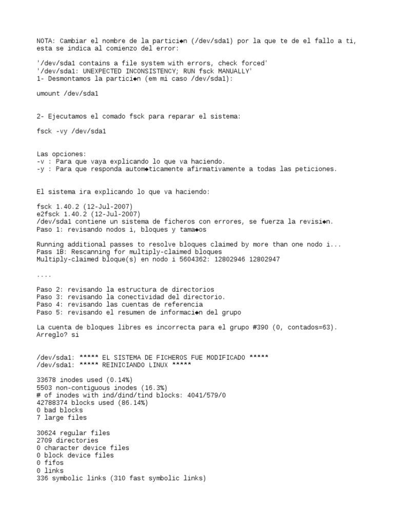 File System With Errors Check Forced Pdf 