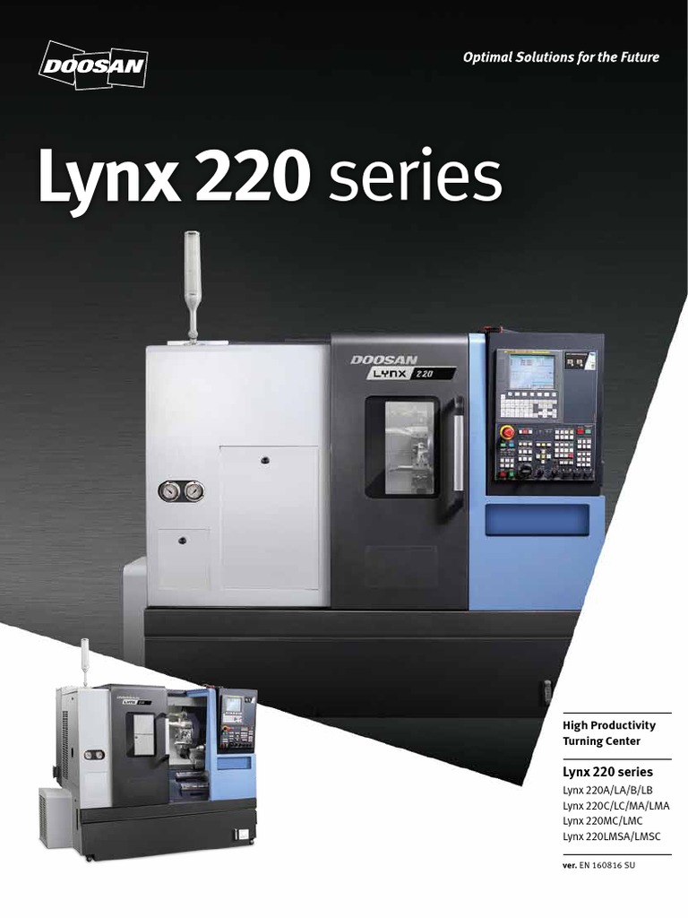 Lynx 220 Series High Productivity Turning Center | PDF | Manufactured ...