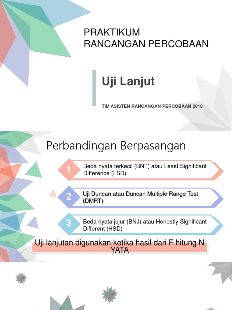 Uji Lanjut | PDF