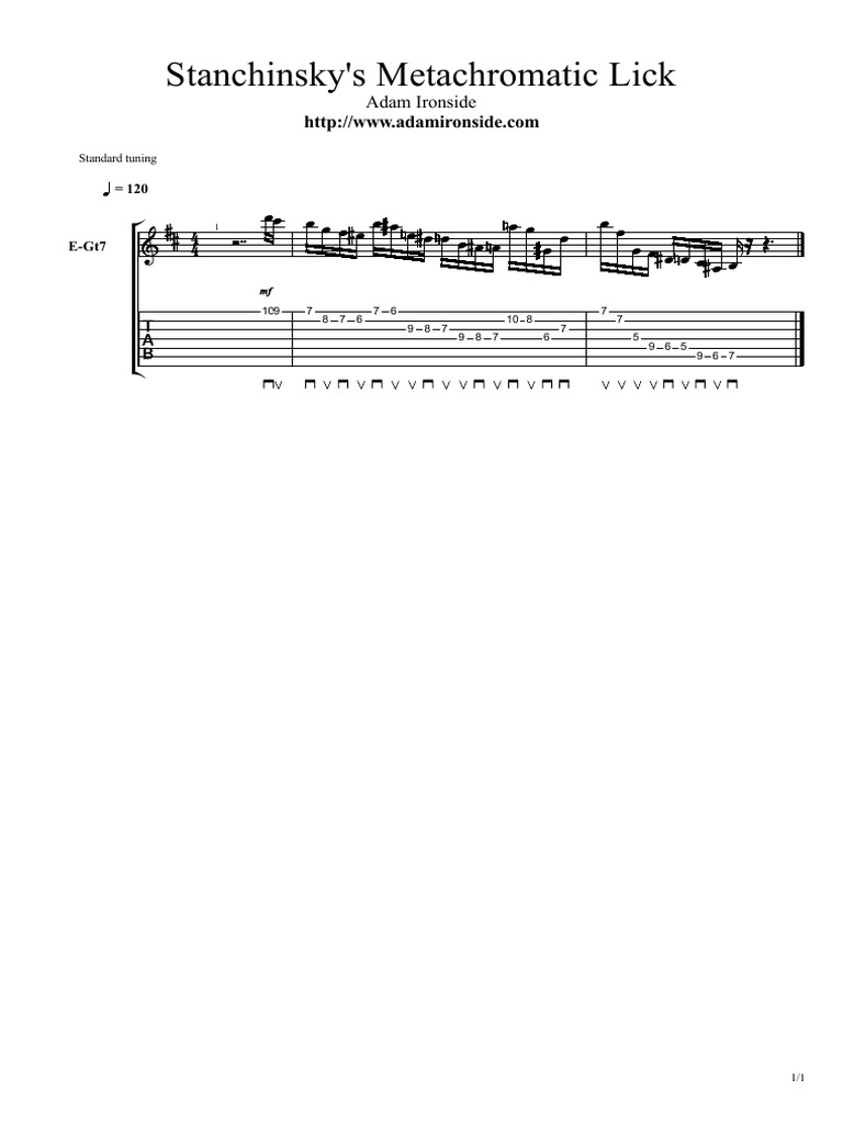 Stanchinsky's Metachromatic Lick: Adam Ironside | PDF