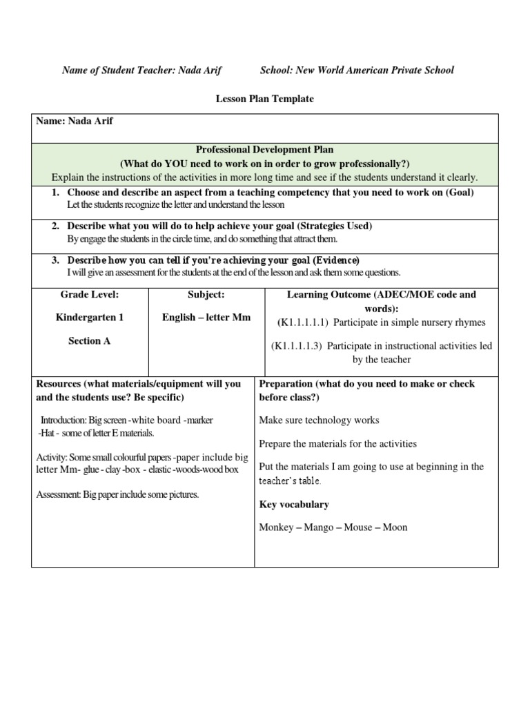 Lesson Plan 8 | PDF | Lesson Plan | Behaviorism