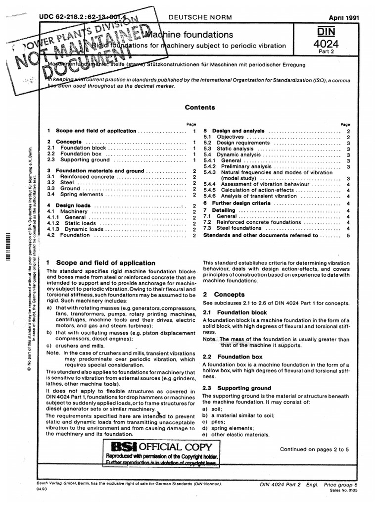 DIN-4024-2-1991 - Machine-Foundations-Rigid Structures-That-Support ...