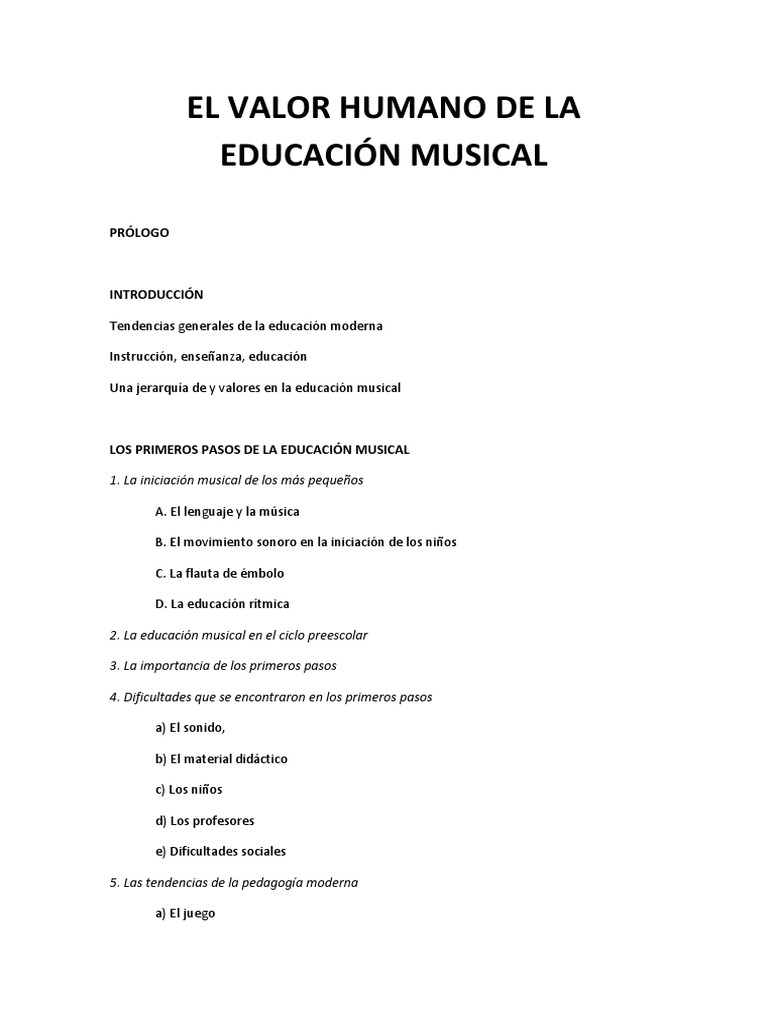 El Valor Humano de A Educación Musical - Edgar Willems | PDF | Ritmo ...
