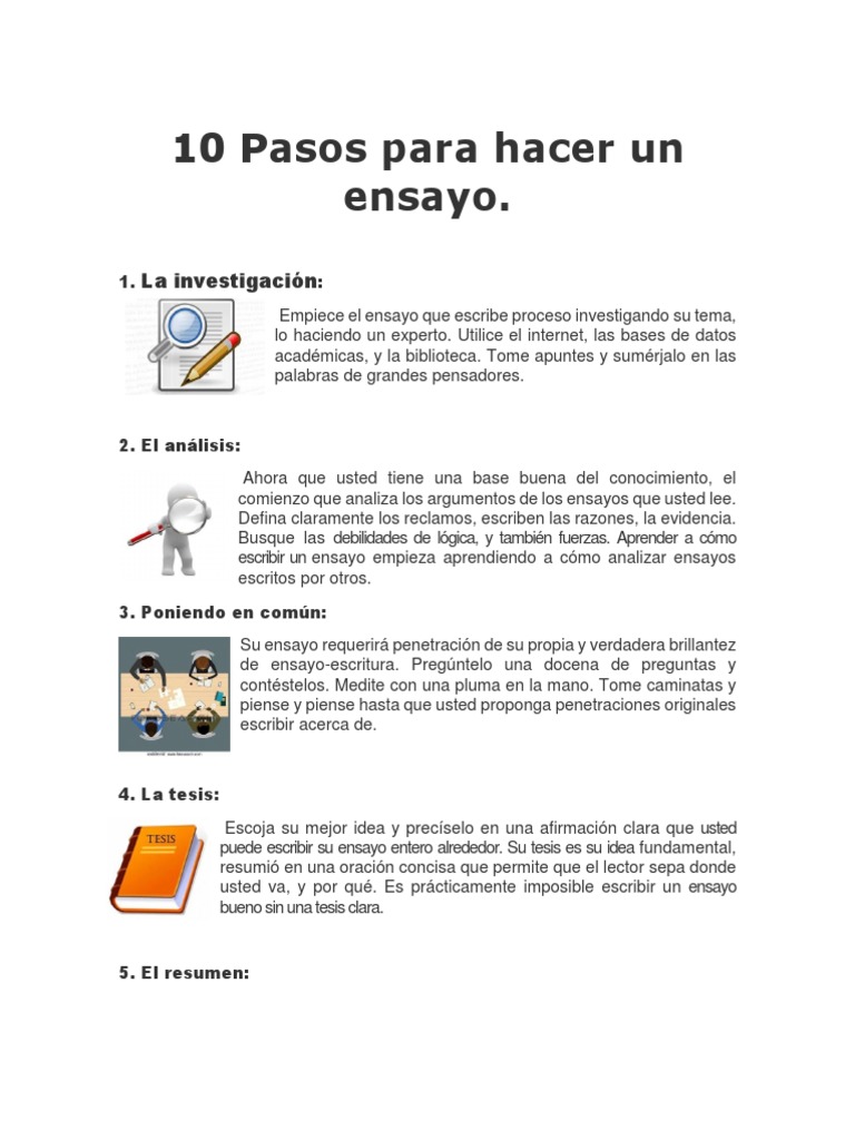 Pasos Para Hacer Un Ensayo Cómo Hacer Un Ensayo Académico?