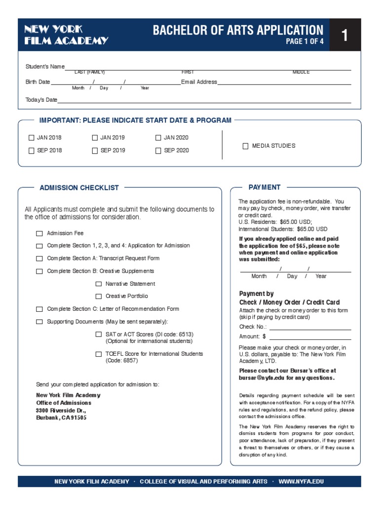 BA Application Form PDF | PDF | Race And Ethnicity In The United States ...