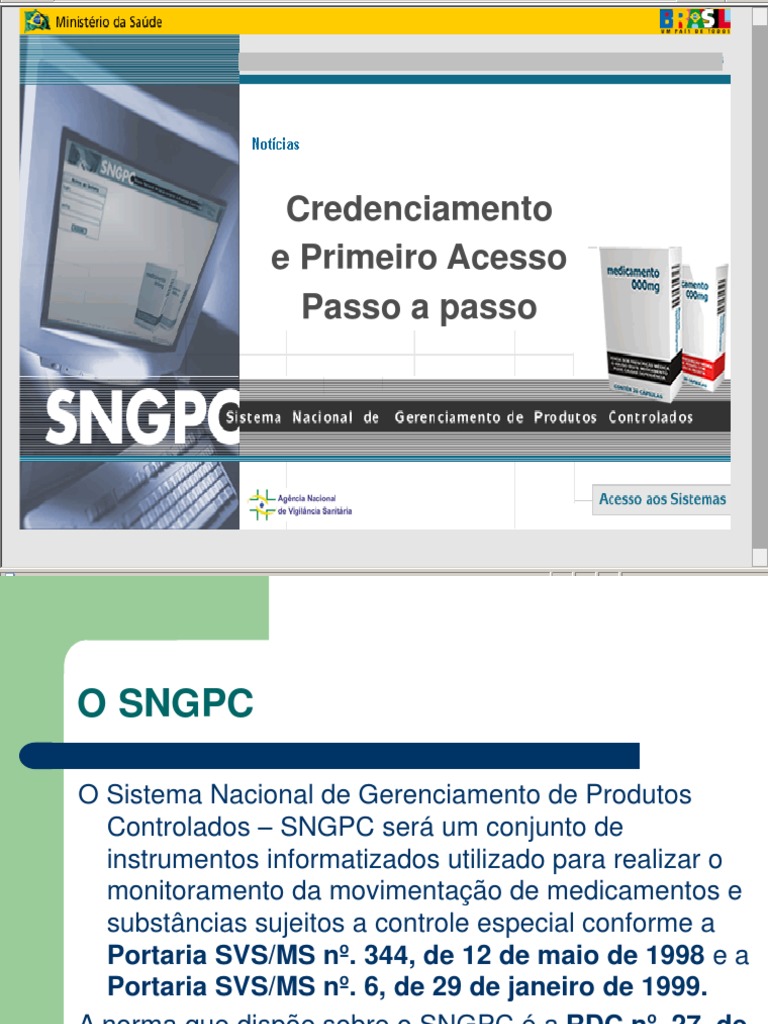 SNGPC Passo A Passo | PDF | Farmacêutico | Informática