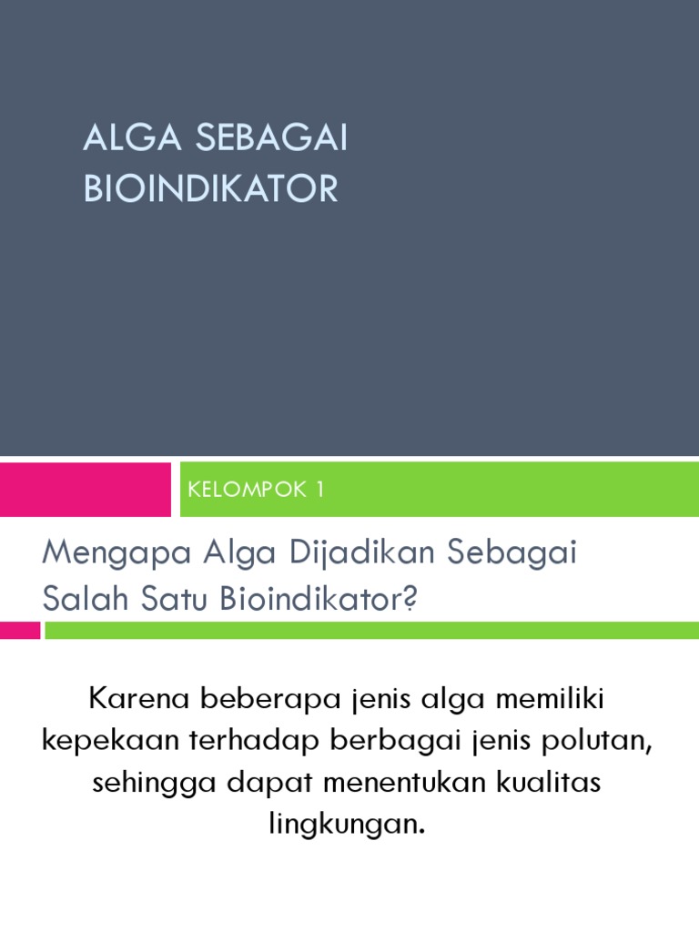 Alga Sebagai Bioindikator | PDF