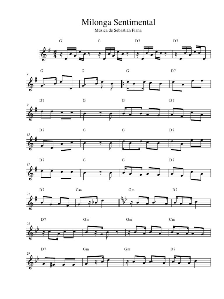 Milonga Sentimental Melo Cifrado PDF | PDF