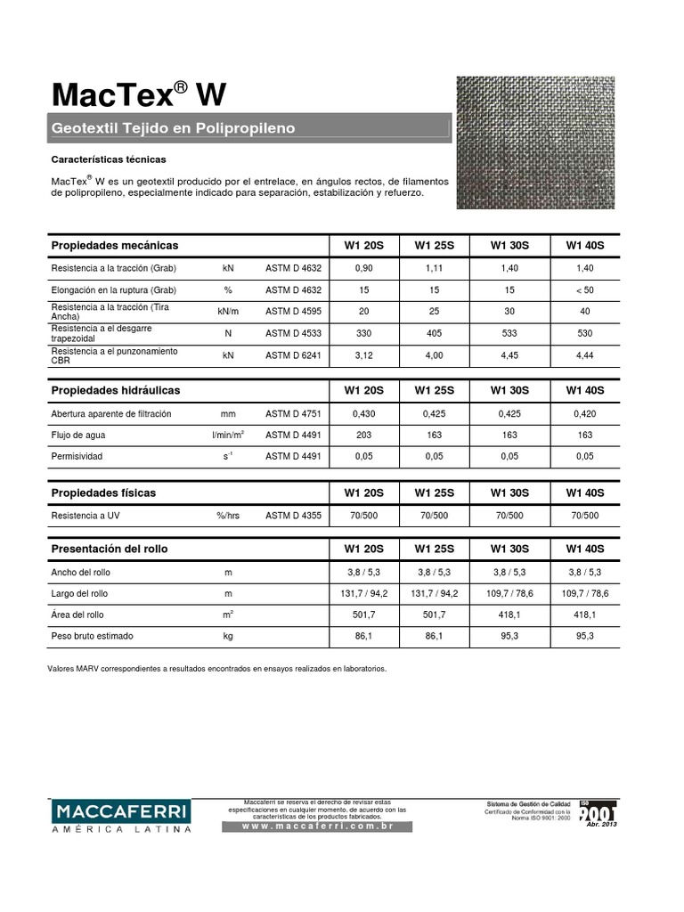 Ts BR Mactex W SP Nov10 | PDF | Infraestructura | Ingeniería geotécnica