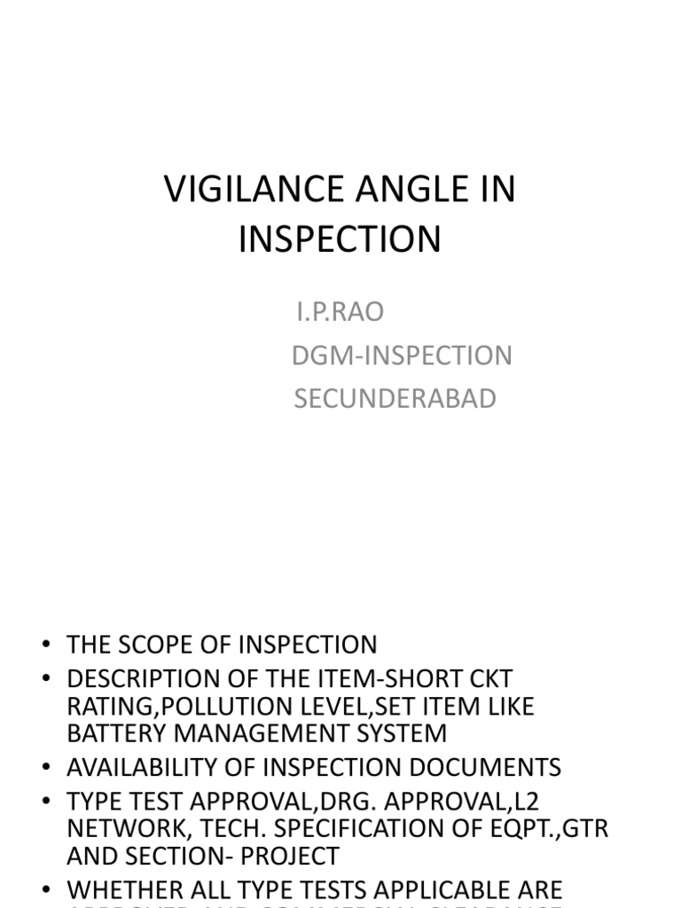 Vigilance Angle in Inspection | PDF | Calibration