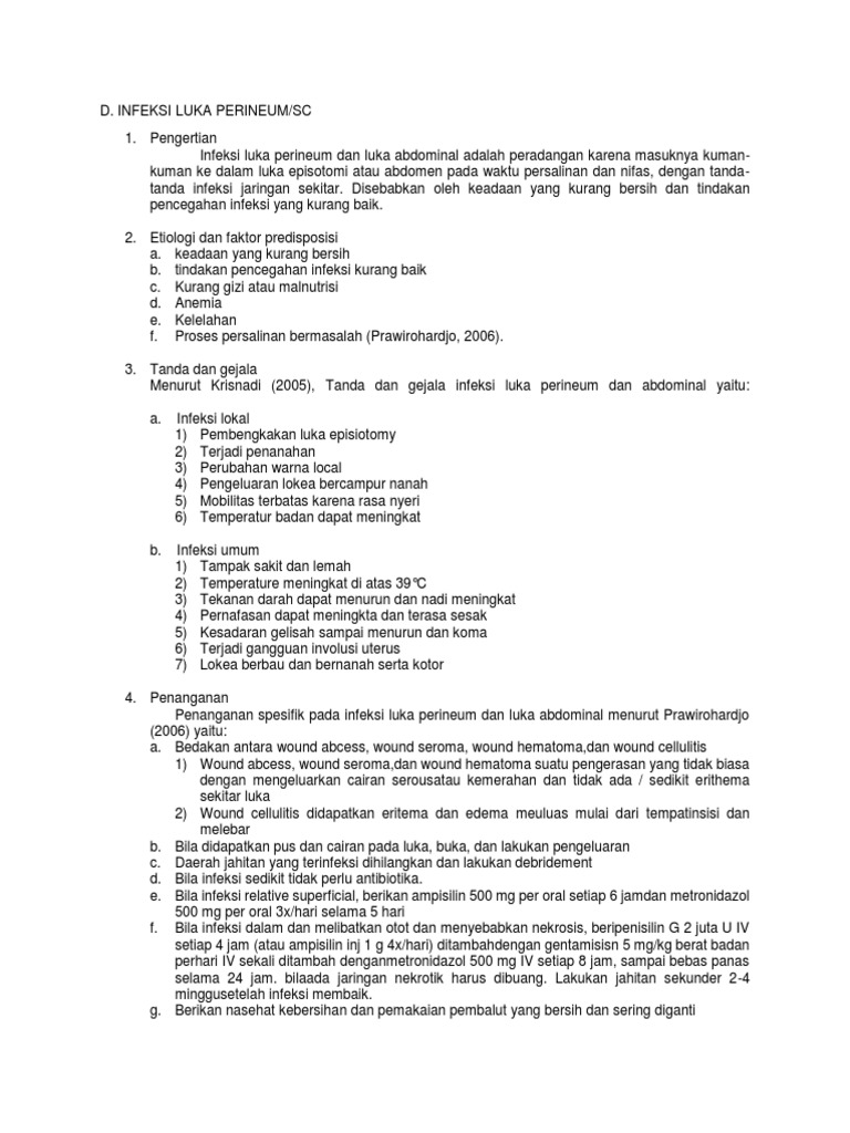 Penanganan Infeksi Luka Perineum | PDF