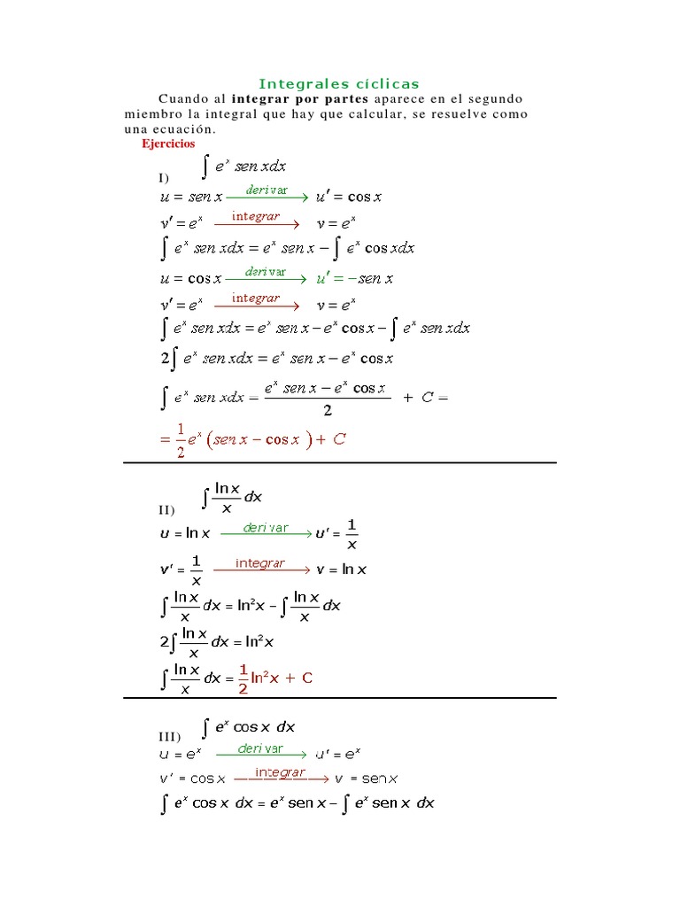 Matemáticas Integrales Cíclicas | PDF
