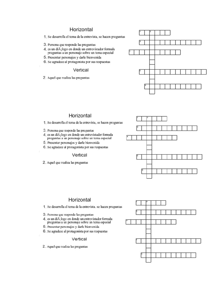 Entrevista crucigrama