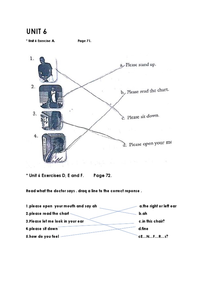 Unit 6: Unit 6 Exercise A. Page 71 | PDF
