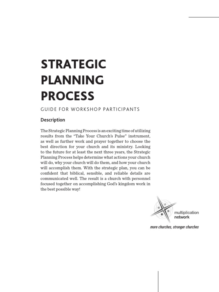 Strategic Planning Process: Guid E For Worksho P Participants | PDF ...