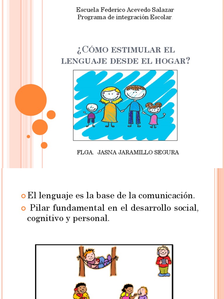 Como Estimular El Lenguaje Desde El Hogar | PDF | Aquisición de idioma ...