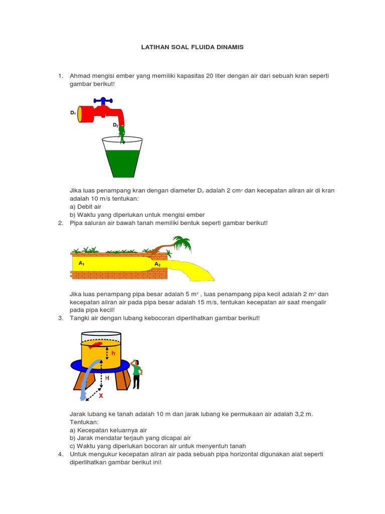 Soal Fisika: Fluida Dinamis | PDF