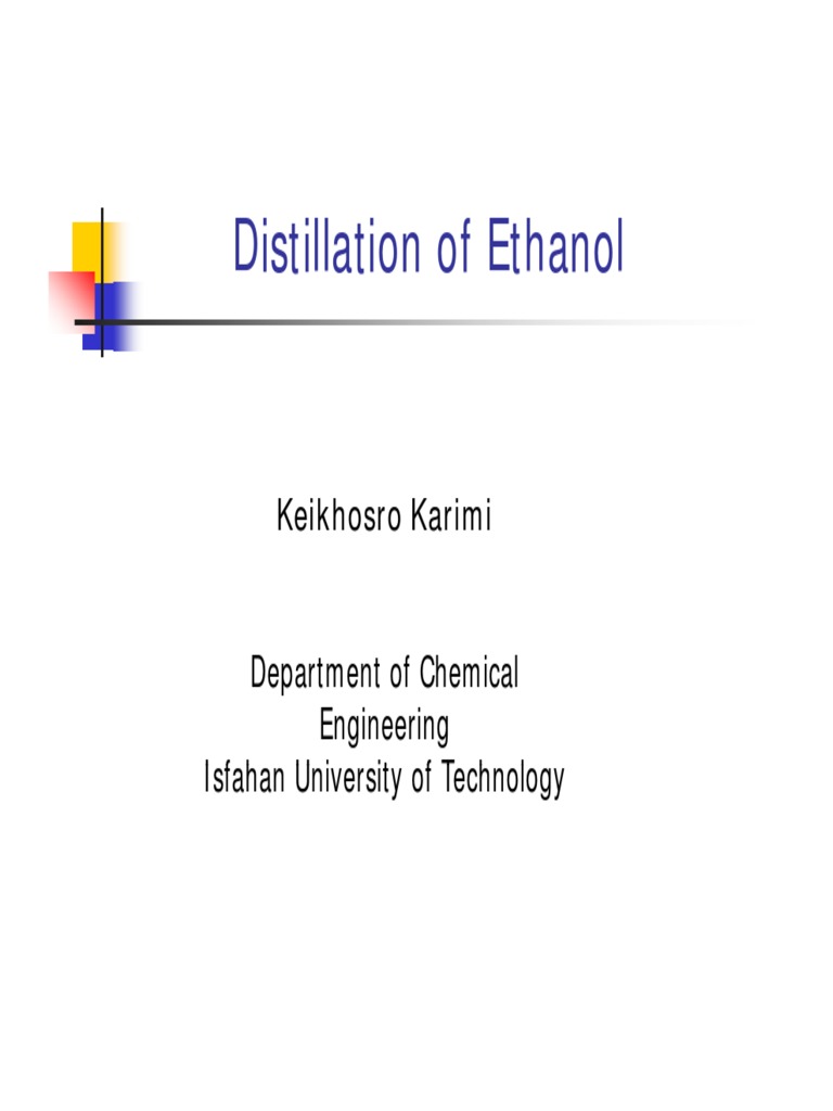 Ethanol Distillation | PDF | Ethanol | Distillation