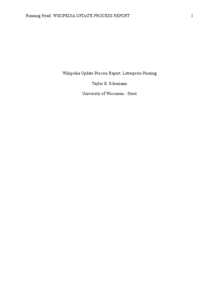 Wiki Process Report | PDF | Wikipedia | Expert