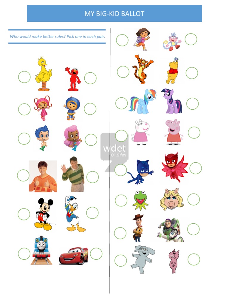 WDET's Preschool Ballot | PDF