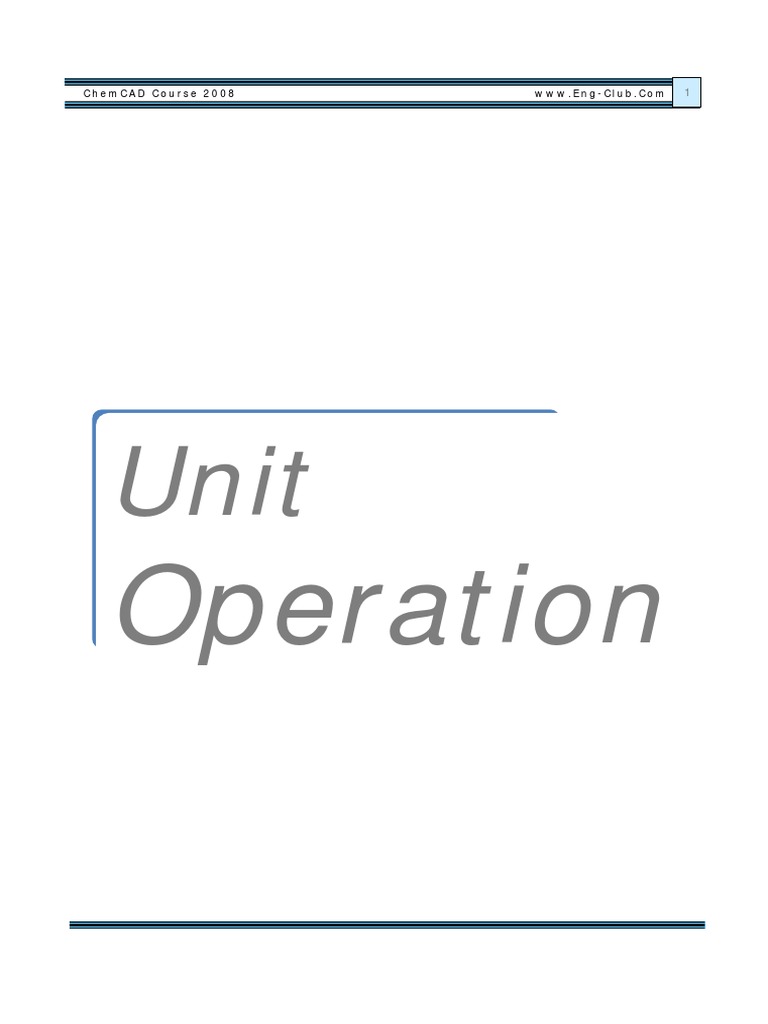Unit Operation محاضرة | PDF