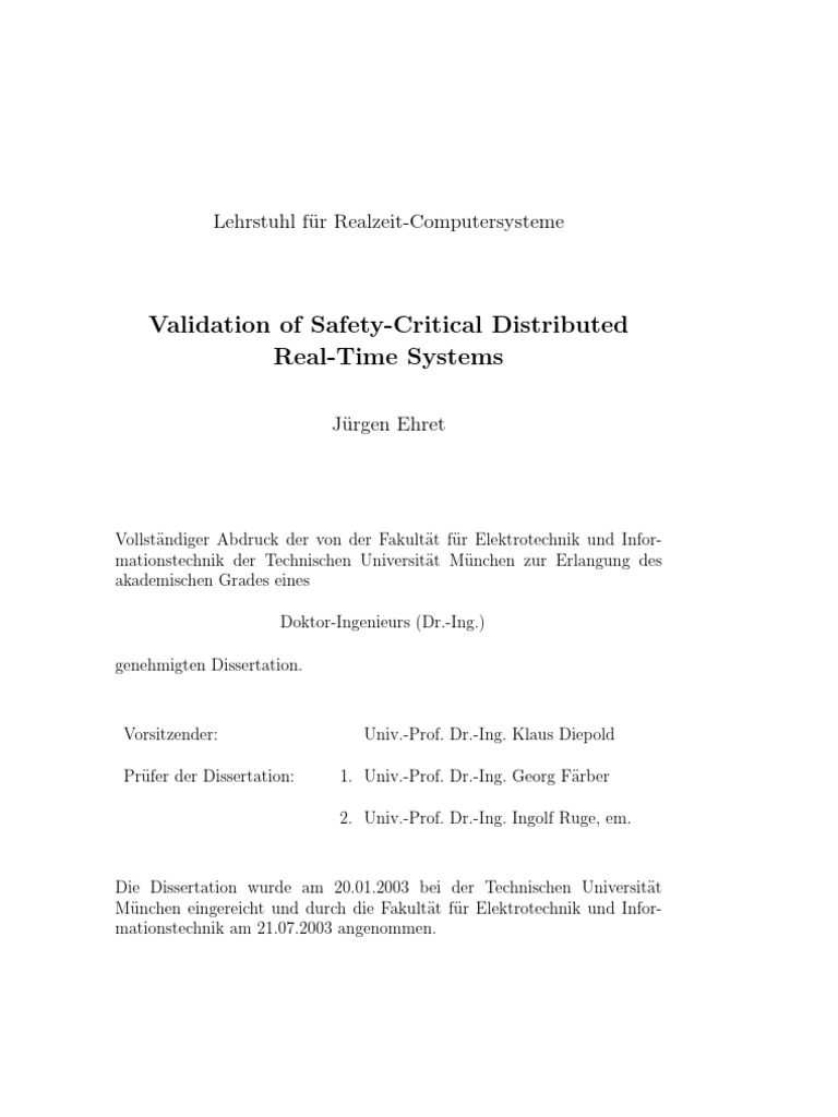 Validation of Safety-Critical Distributed | PDF | System | Real Time Computing