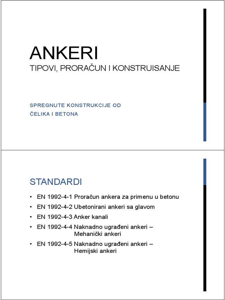 Ankeri - Eurocod PDF | PDF