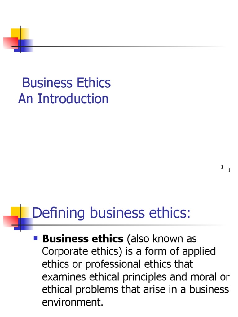 Business Ethics Fundamentals 01 | PDF | Business Ethics | Morality