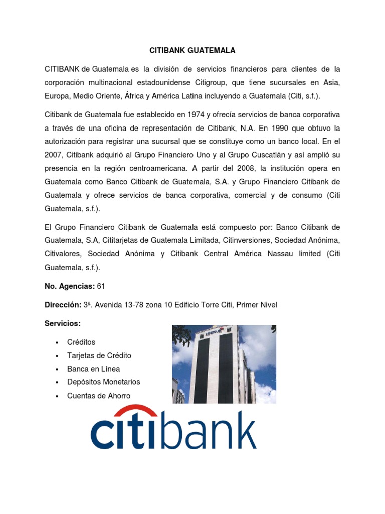 Citibank | PDF | Citibank | Bancos