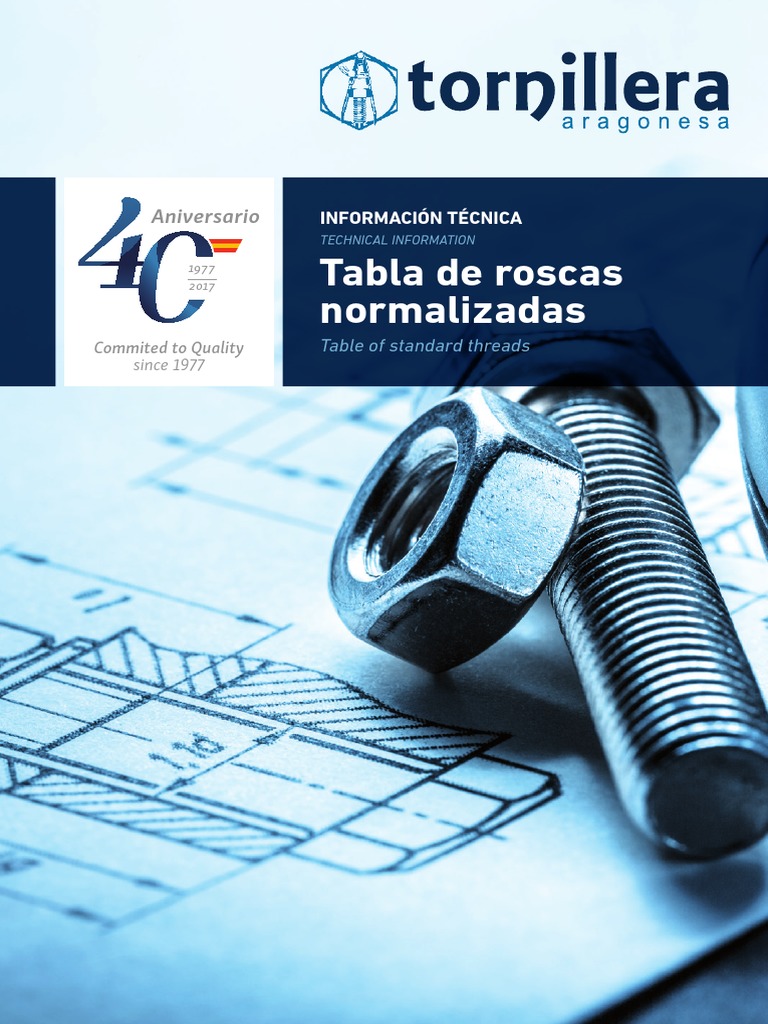 Tabla Roscas NORMAS | PDF | Tornillo | Materiales de construcción
