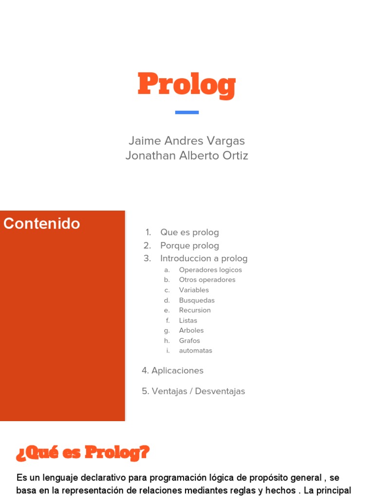 Prolog PDF | PDF | Lenguaje de programación | Áreas de informática