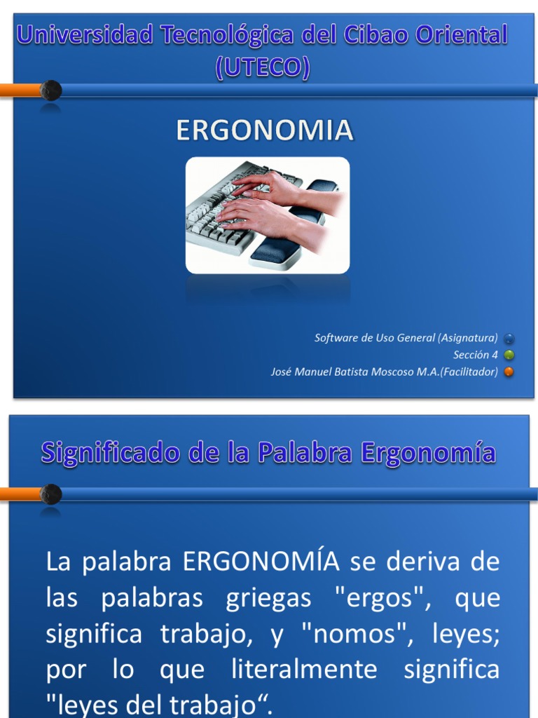 Ergonomía Software de Uso General | PDF | Factores humanos y ergonomía ...